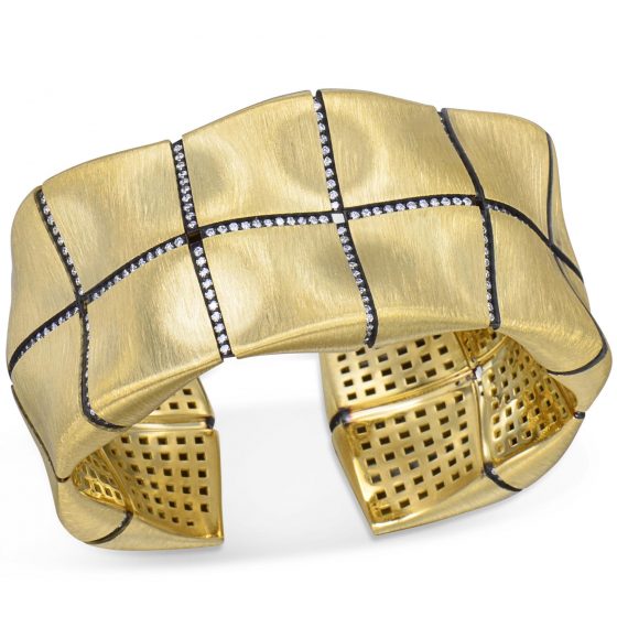 Alluring Yellow Gold Diamond Bangle - Turgeon Raine