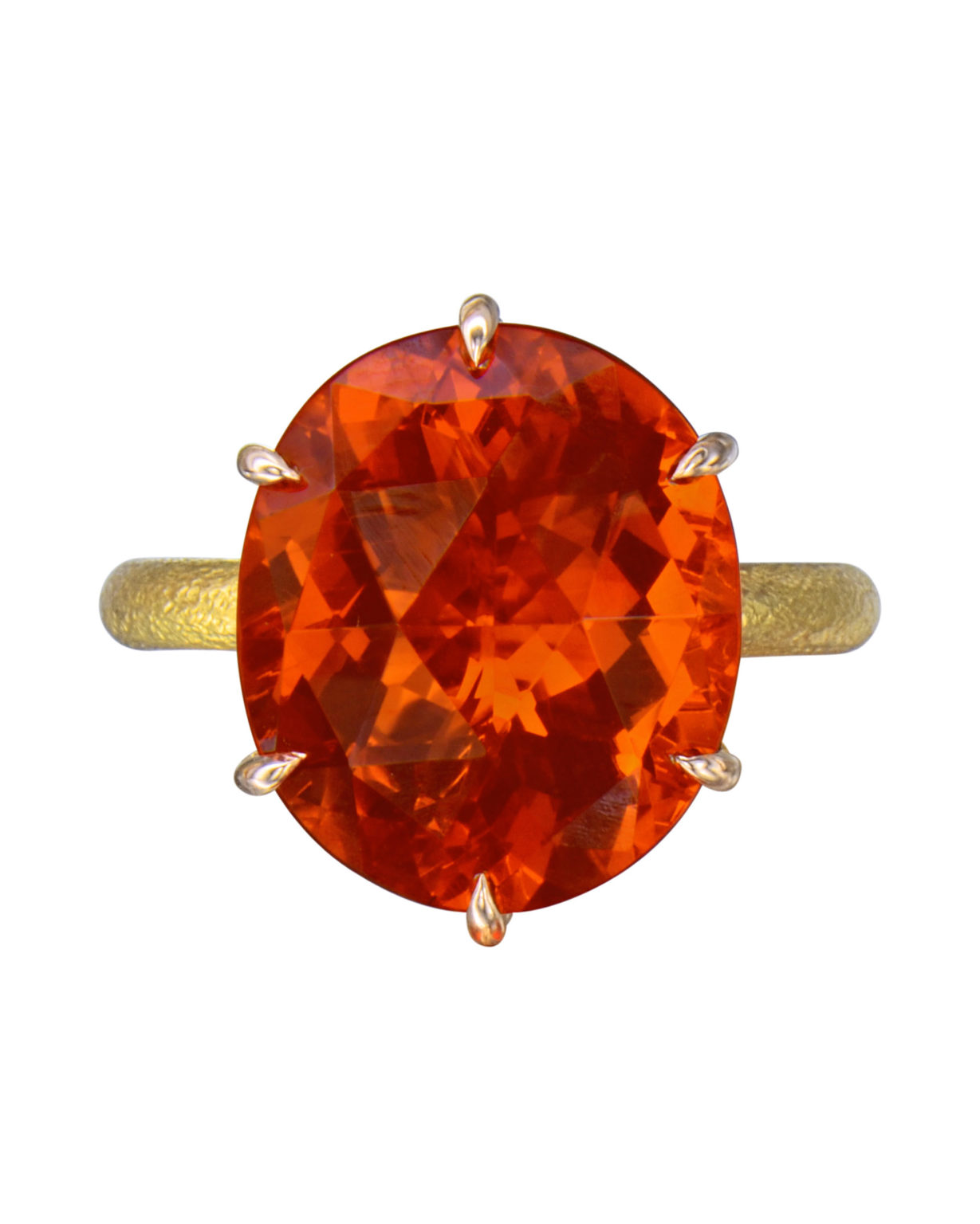 Intense Orange Fire Opal Ring – Turgeon Raine