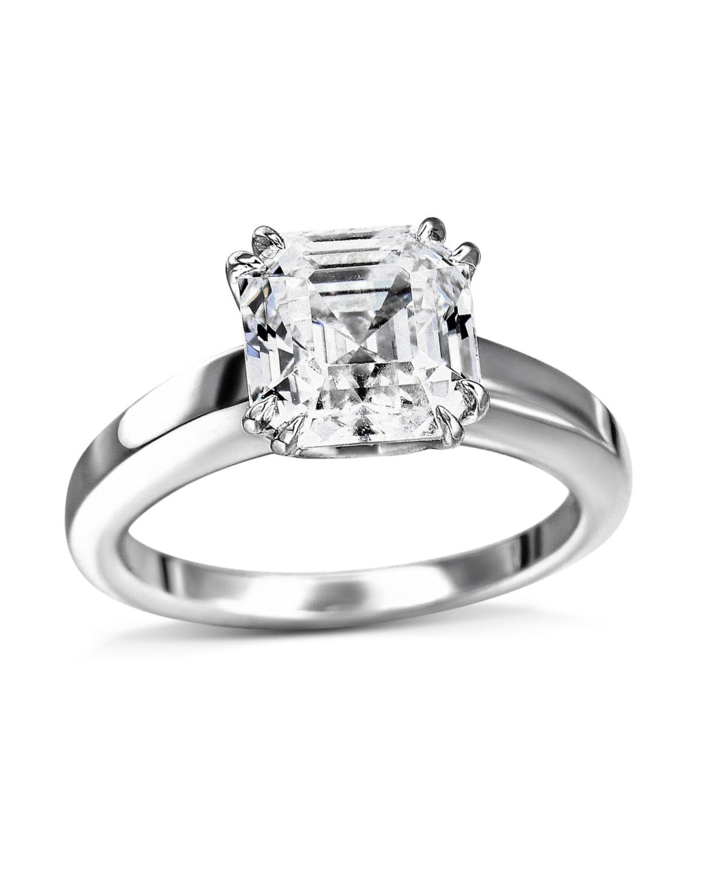 Asscher Cut Diamond Solitaire Ring – Turgeon Raine