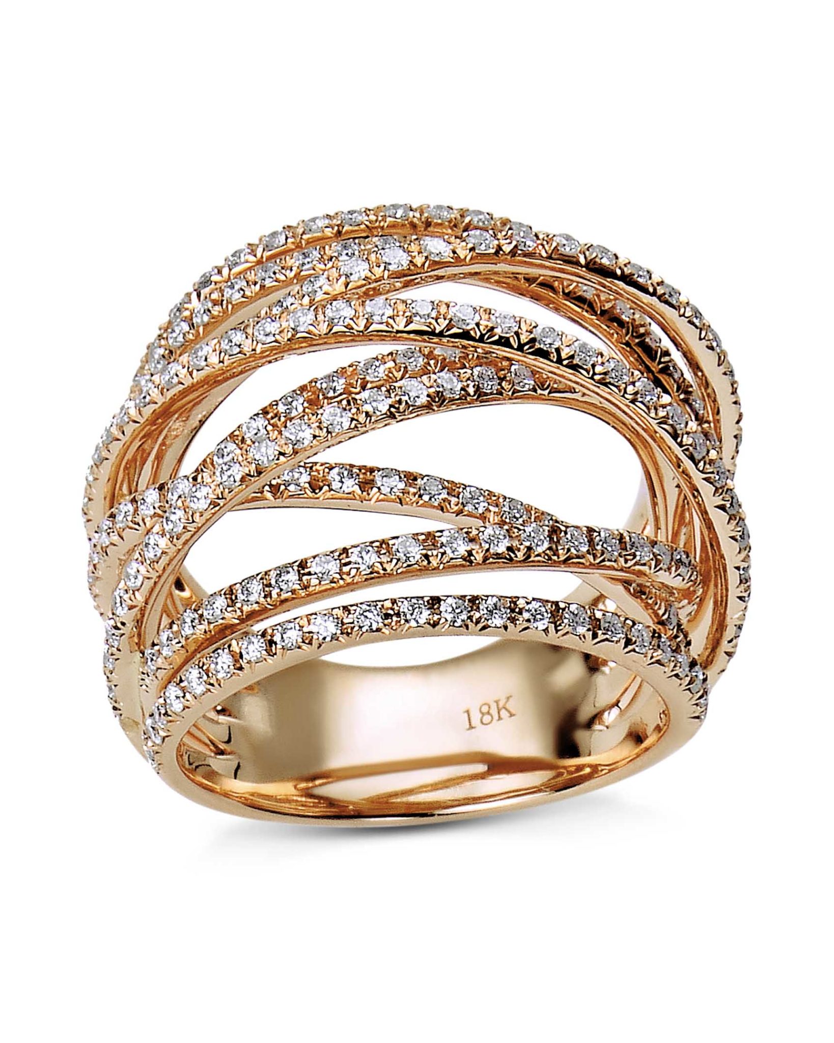 7 Strand Diamond and Rose Gold Fashion Ring – Turgeon Raine