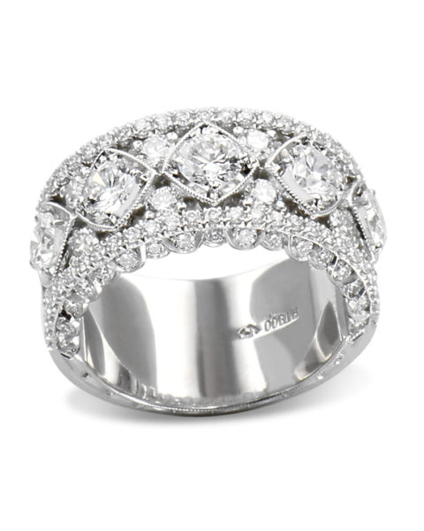 Pavé Diamond and Platinum Band - Turgeon Raine