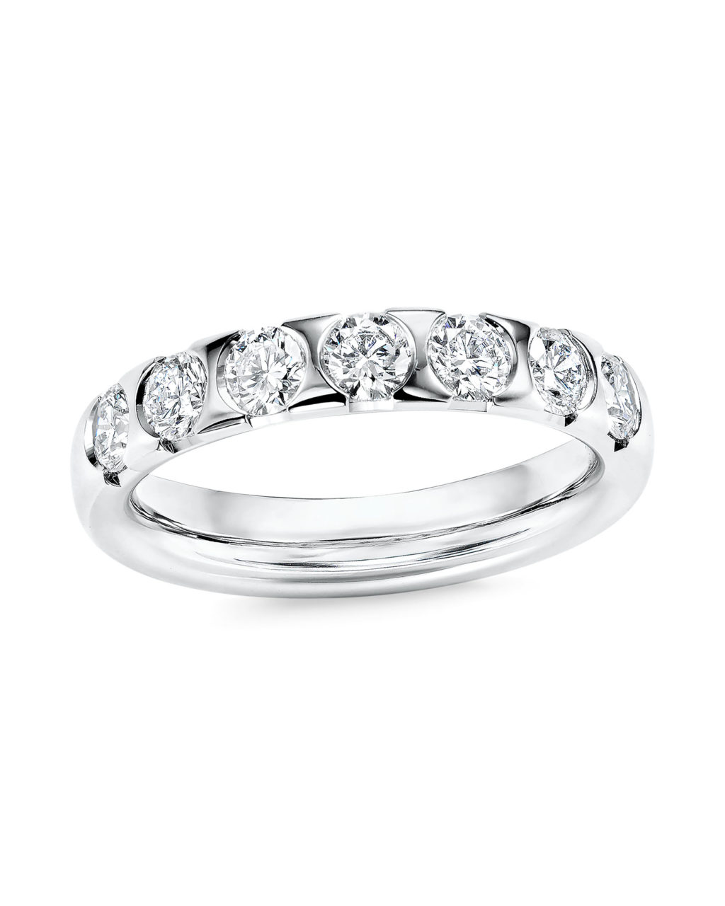 Flush-Set Diamond and Platinum Band by Henrich & Denzel - Turgeon Raine