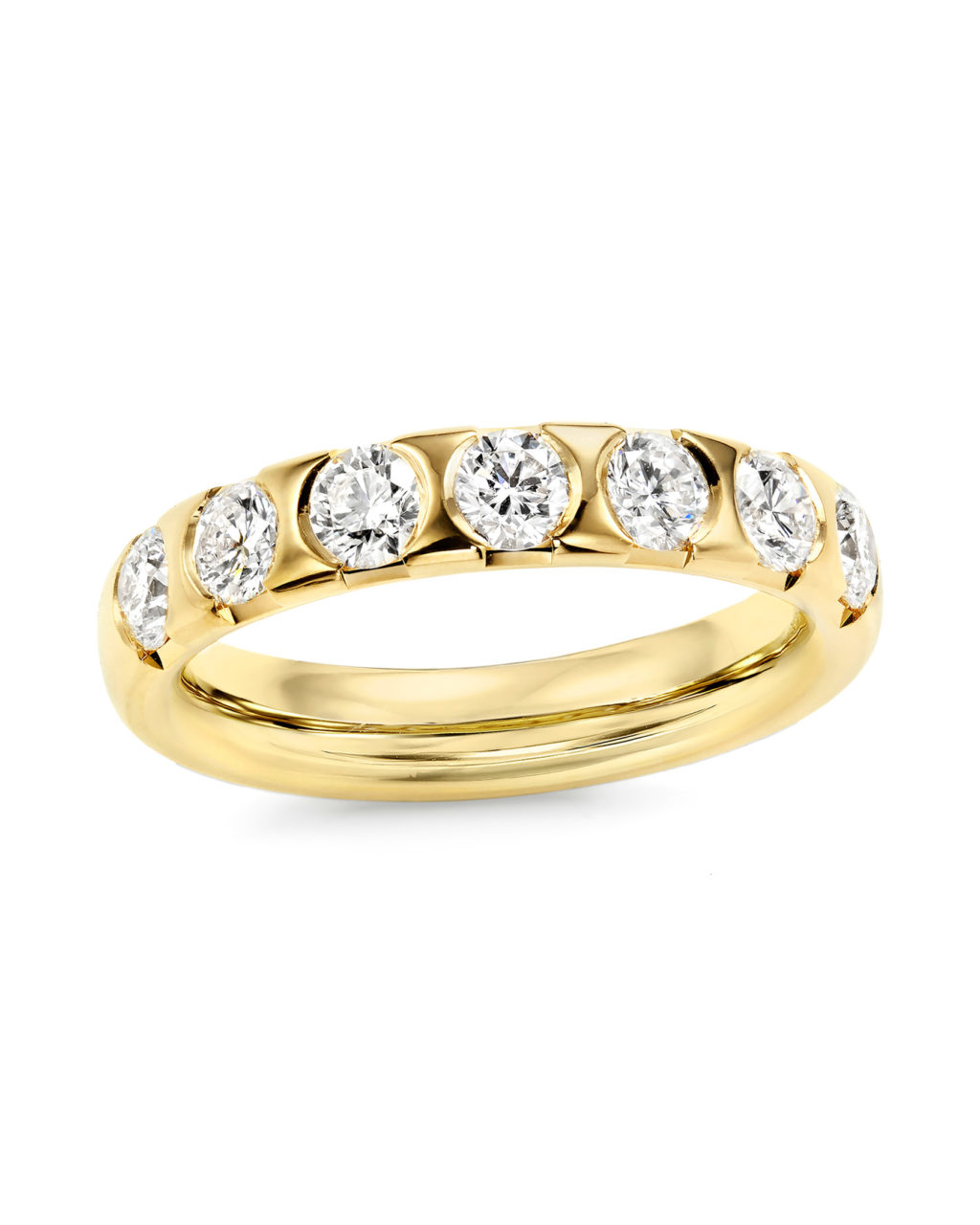 Flush-Set Diamond and Yellow Gold Band by Henrich & Denzel - Turgeon Raine