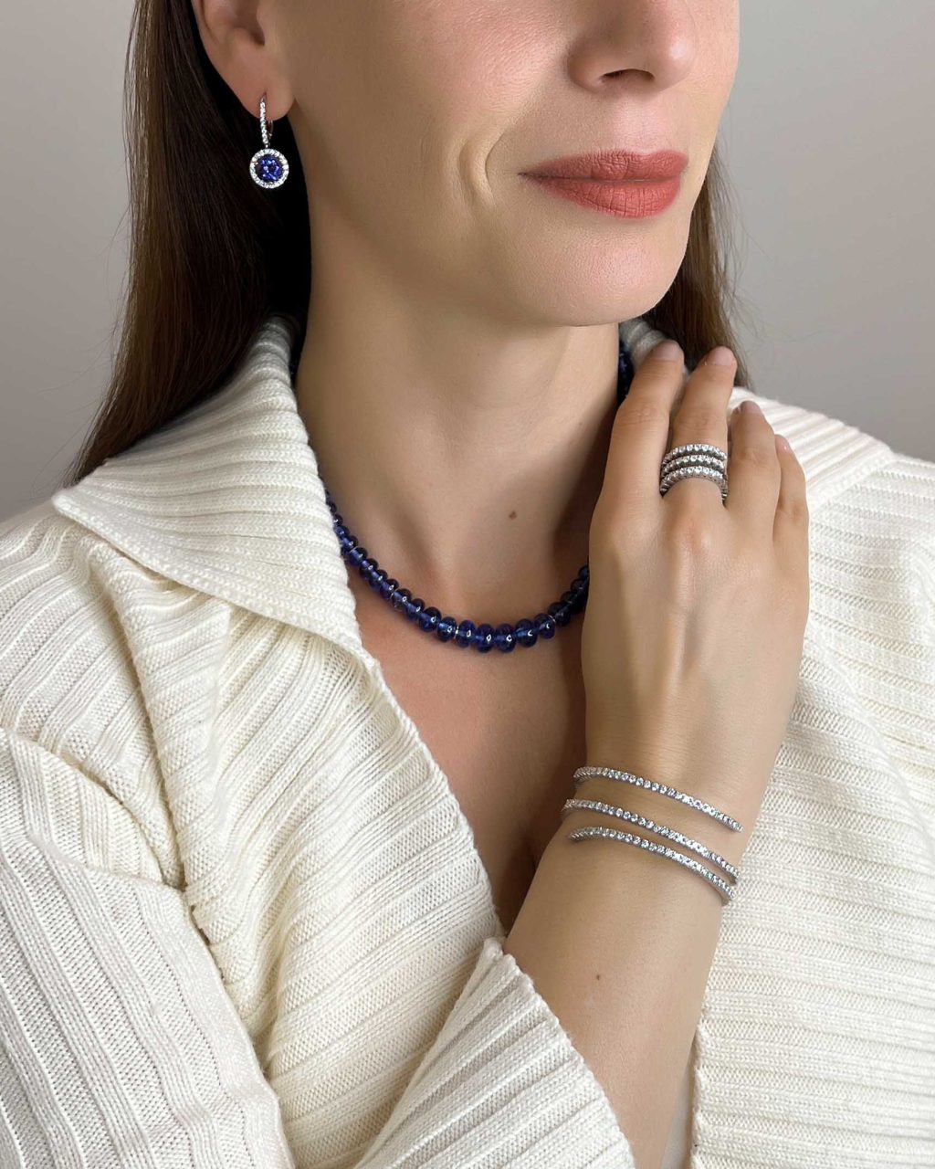 Tanzanite and Diamond Drop Earrings - Turgeon Raine