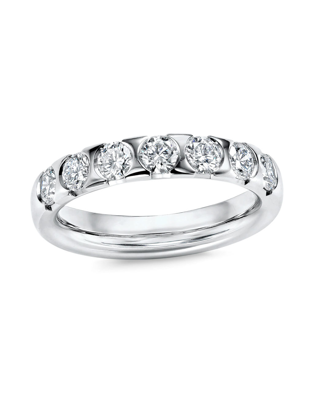 Flush-Set Diamond and Platinum Band by Henrich & Denzel - Turgeon Raine