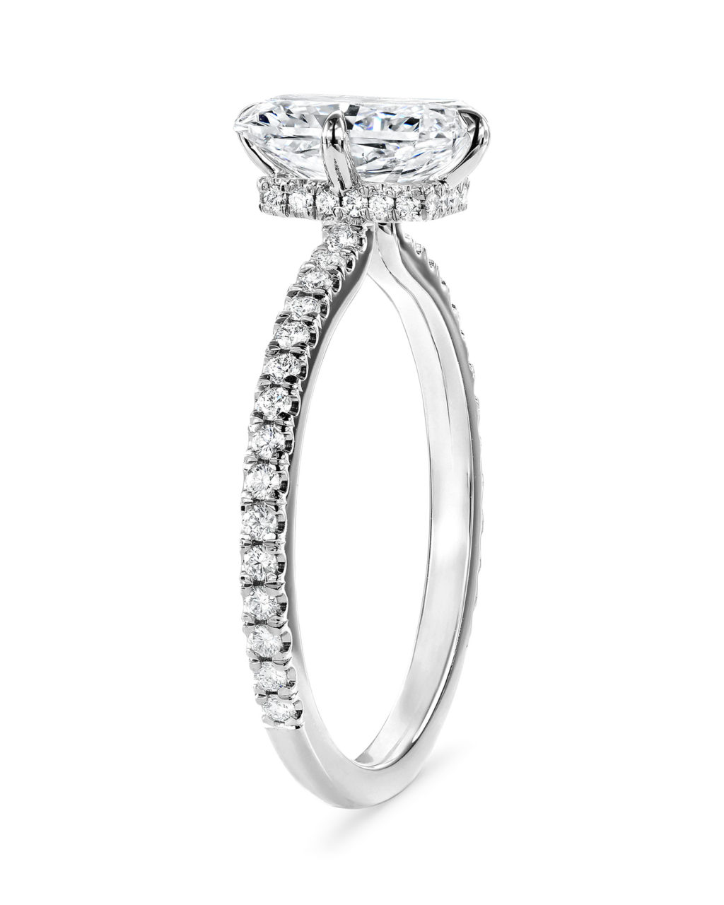 Compass-Set Radiant Diamond and Platinum Engagement Ring - Turgeon Raine