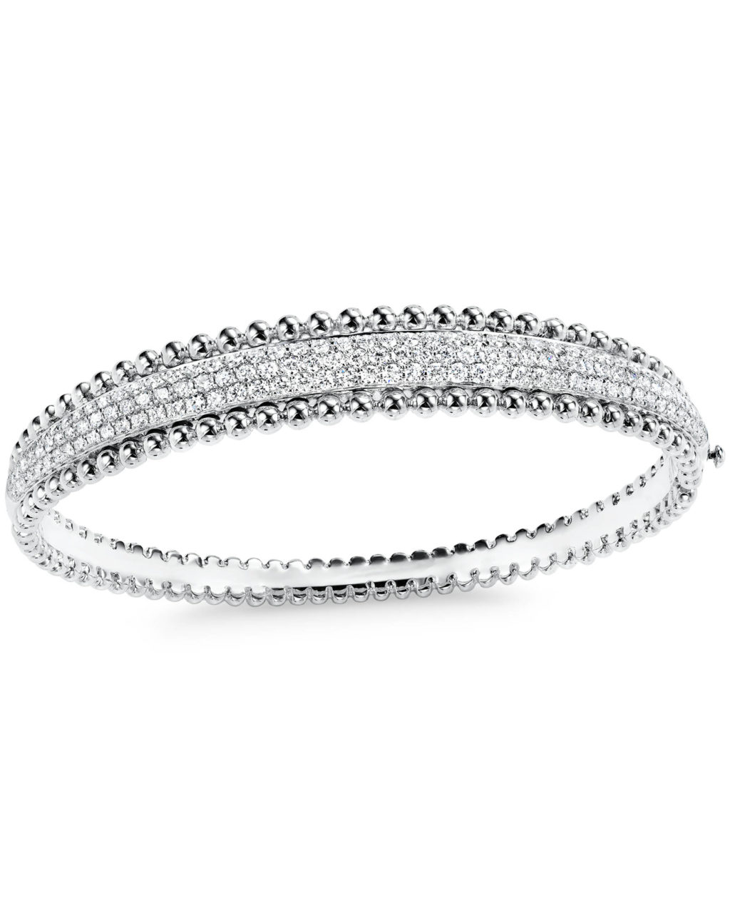 Pavé Diamond and White Gold Bangle – Turgeon Raine