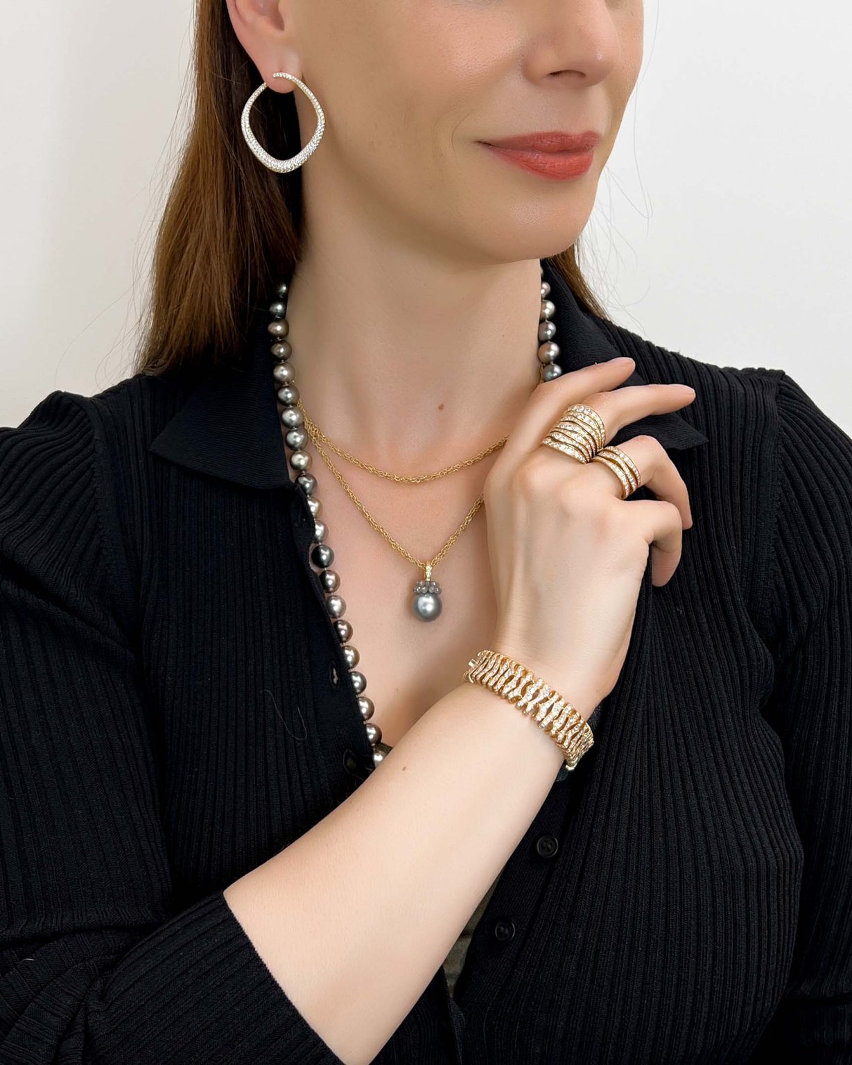 7 Strand Diamond and Rose Gold Fashion Ring – Turgeon Raine